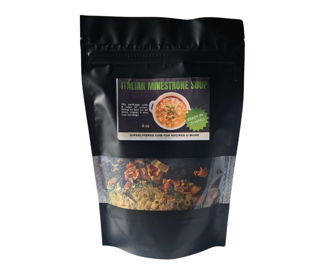 Soup Mix Italian Minestrone Flavor Dry Ingredients Just Add Water - Etsy