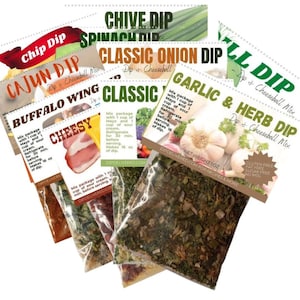 Pick Your Own Flavors 4 Pack Dip Mix Packages Perfect for Appetizers ...
