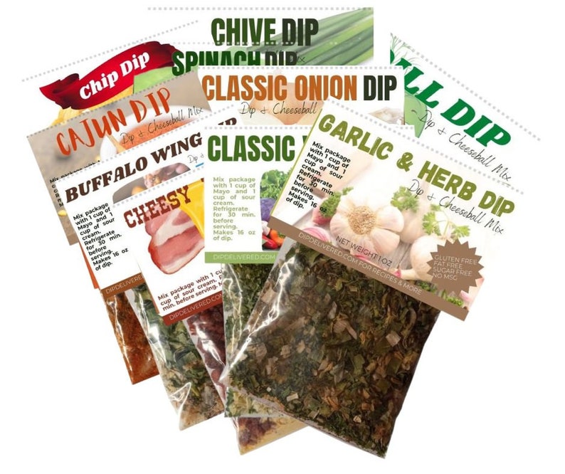Pick Your Own Flavors 4 Pack Dip Mix Packages Perfect for Appetizers ...