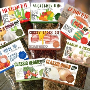 10 Pack Variety Dry Dip Mix Seasoning Party & Appetizer Food Birthday ...