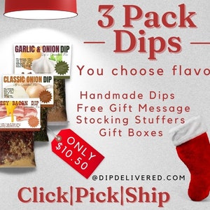 3 Pack Variety Dry Dip Mixes You Choose Flavors Handmade Gifts Stocking ...