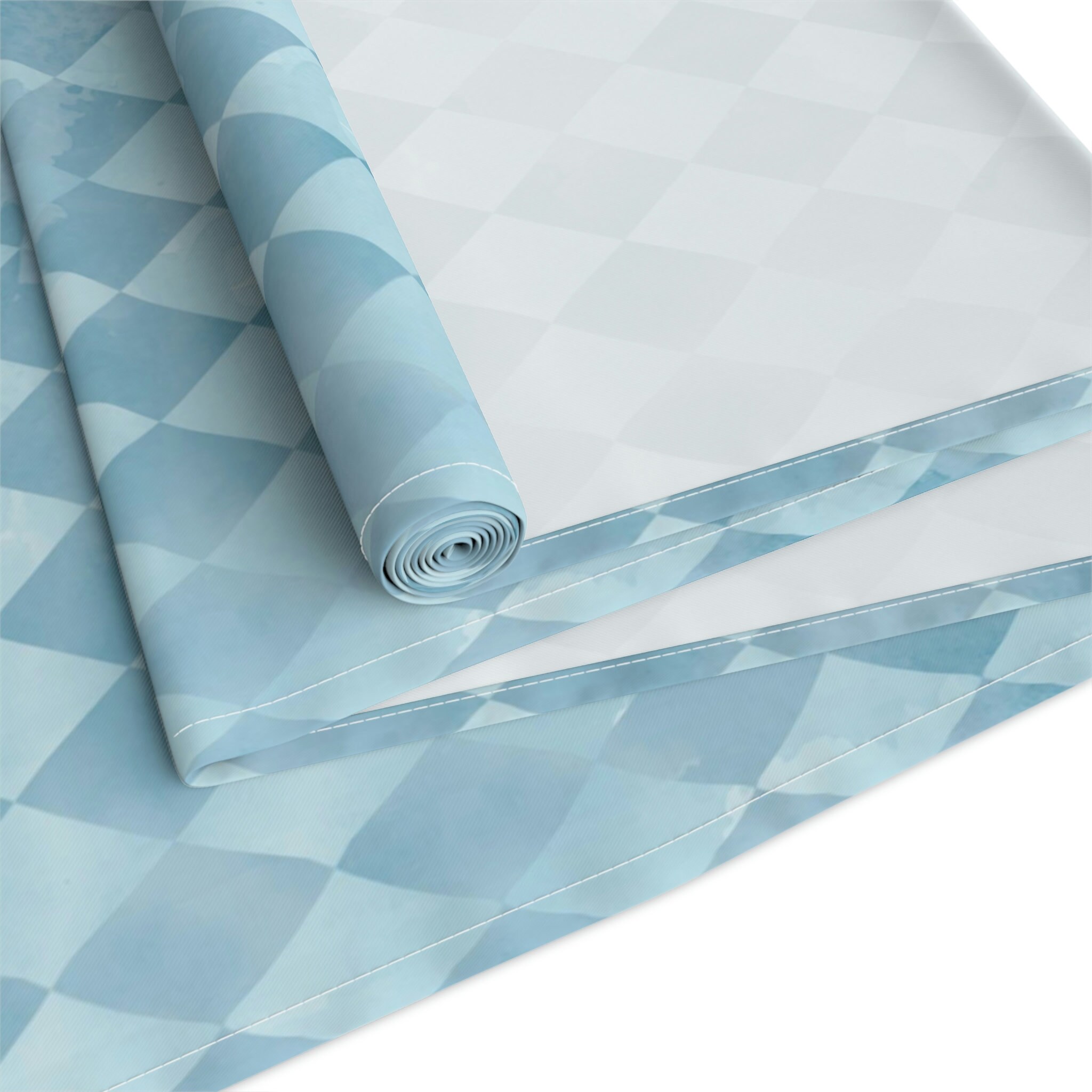 Baby Blue Vintage Diamond Cheque Table Runner | Alice in Wonderland ...