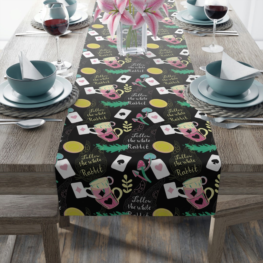 Psychedelic Tea Party Table Runner | Alice in Wonderland | Follow the ...