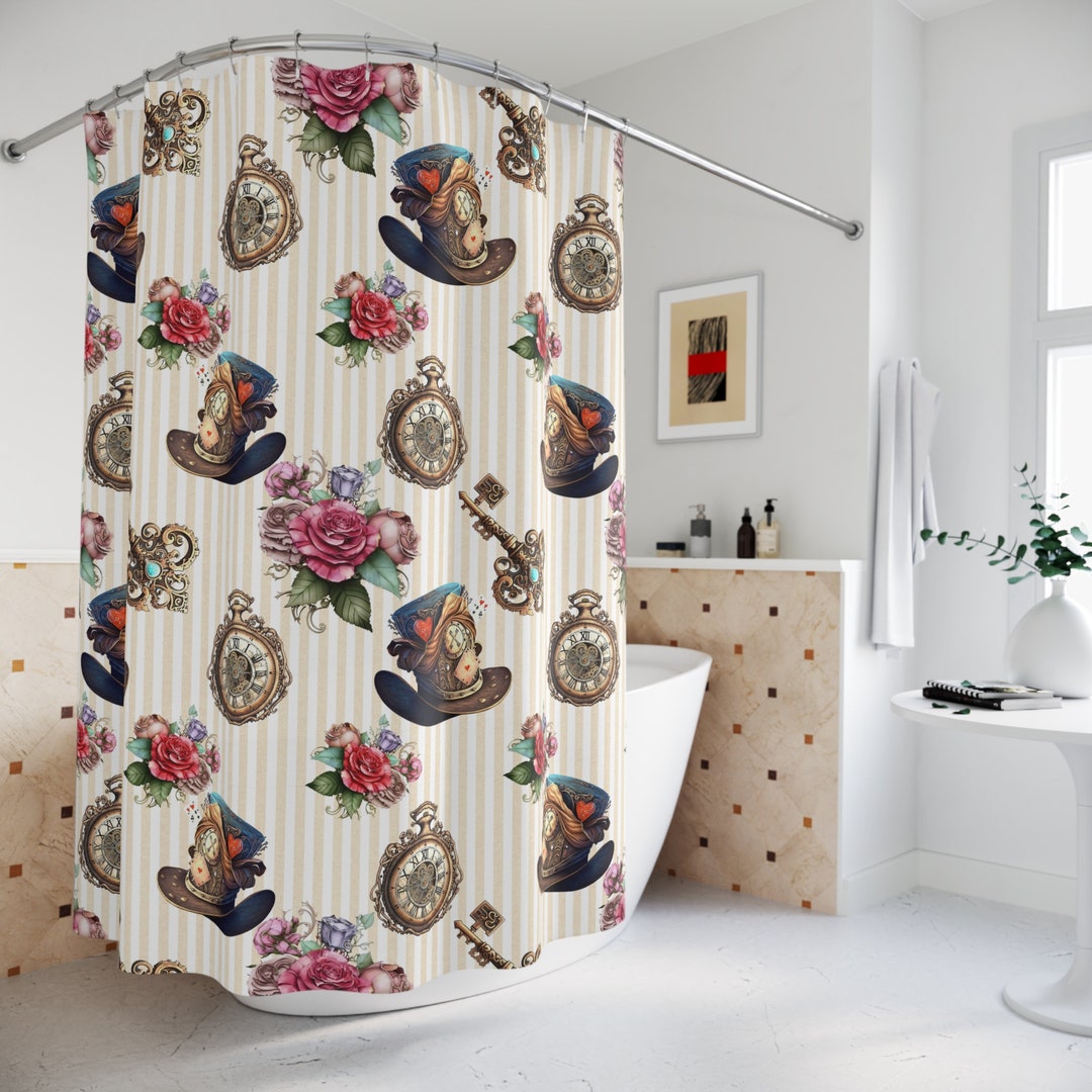 Alice in Wonderland Shower Curtain | Gothic Shower Curtain | Victorian ...