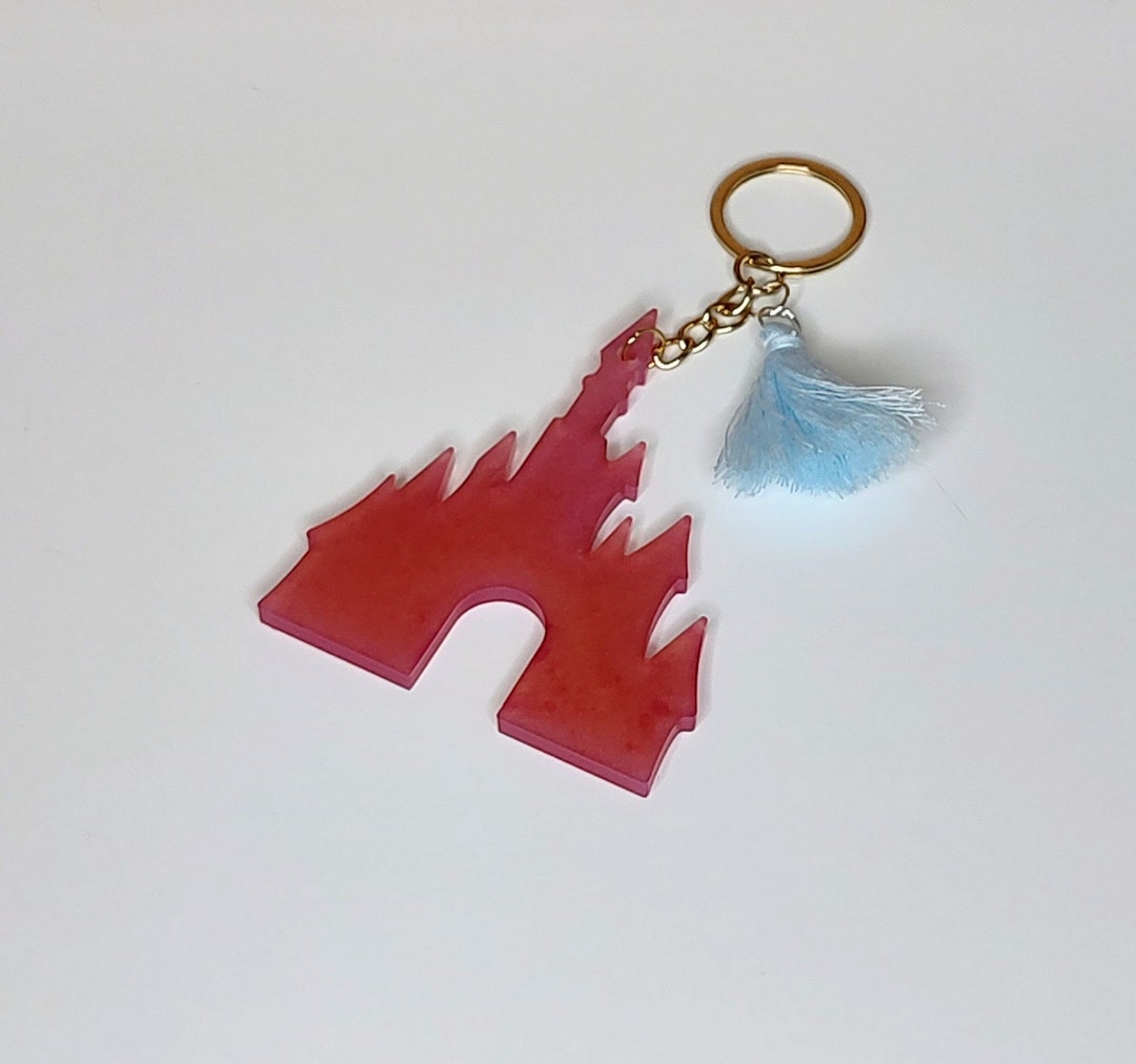 Disney Castle Keychain - Etsy