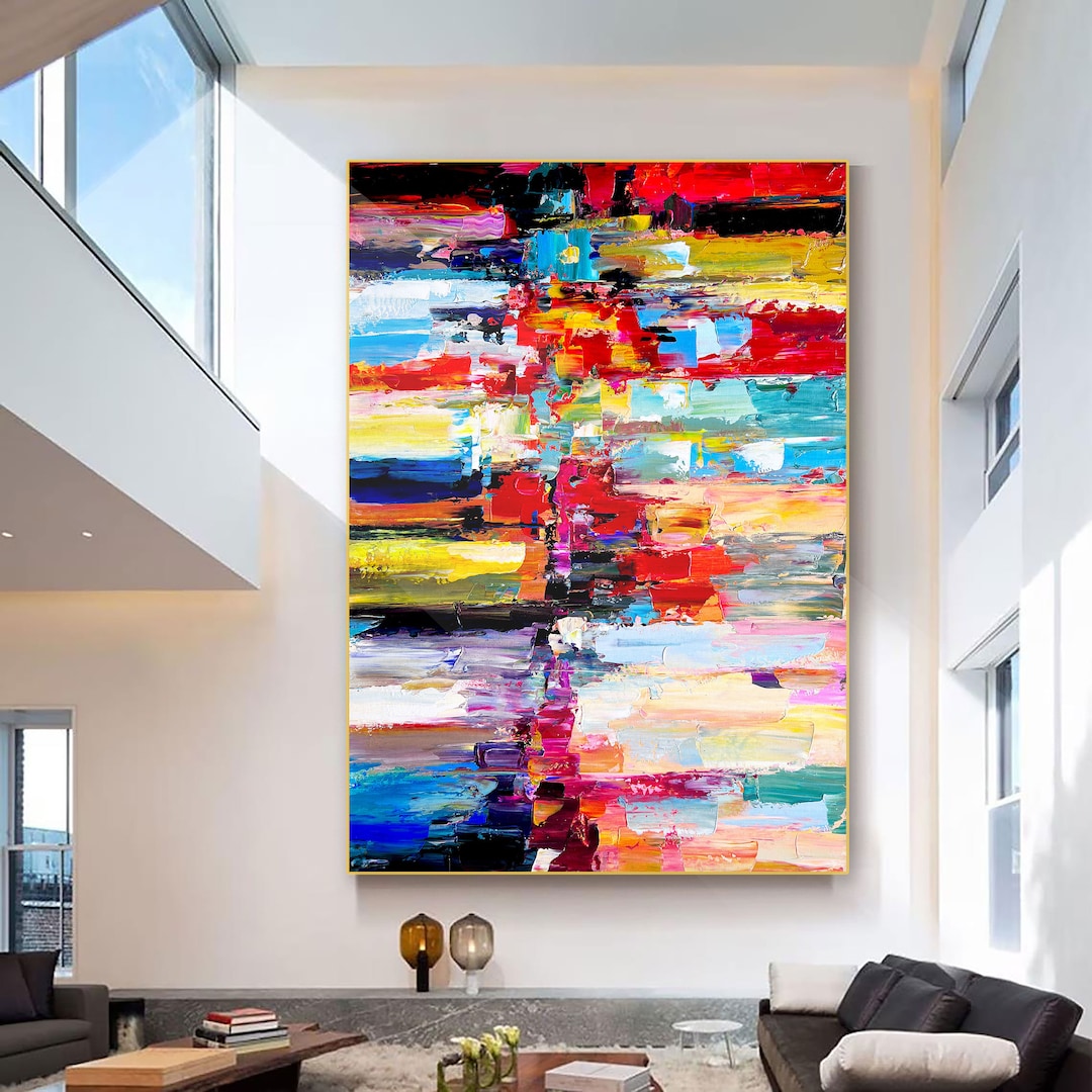 Original Modern Abstract Painting, Large Acrylic Oil Painting on Canvas ...