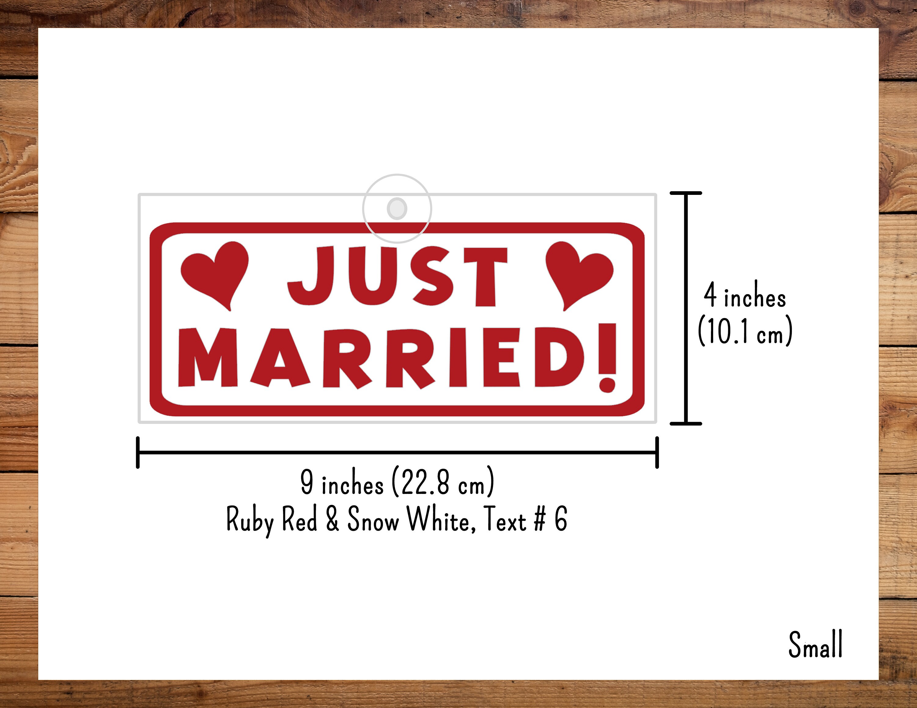 Small Just Married Signs Wedding Car Signs Signs for Cars - Etsy