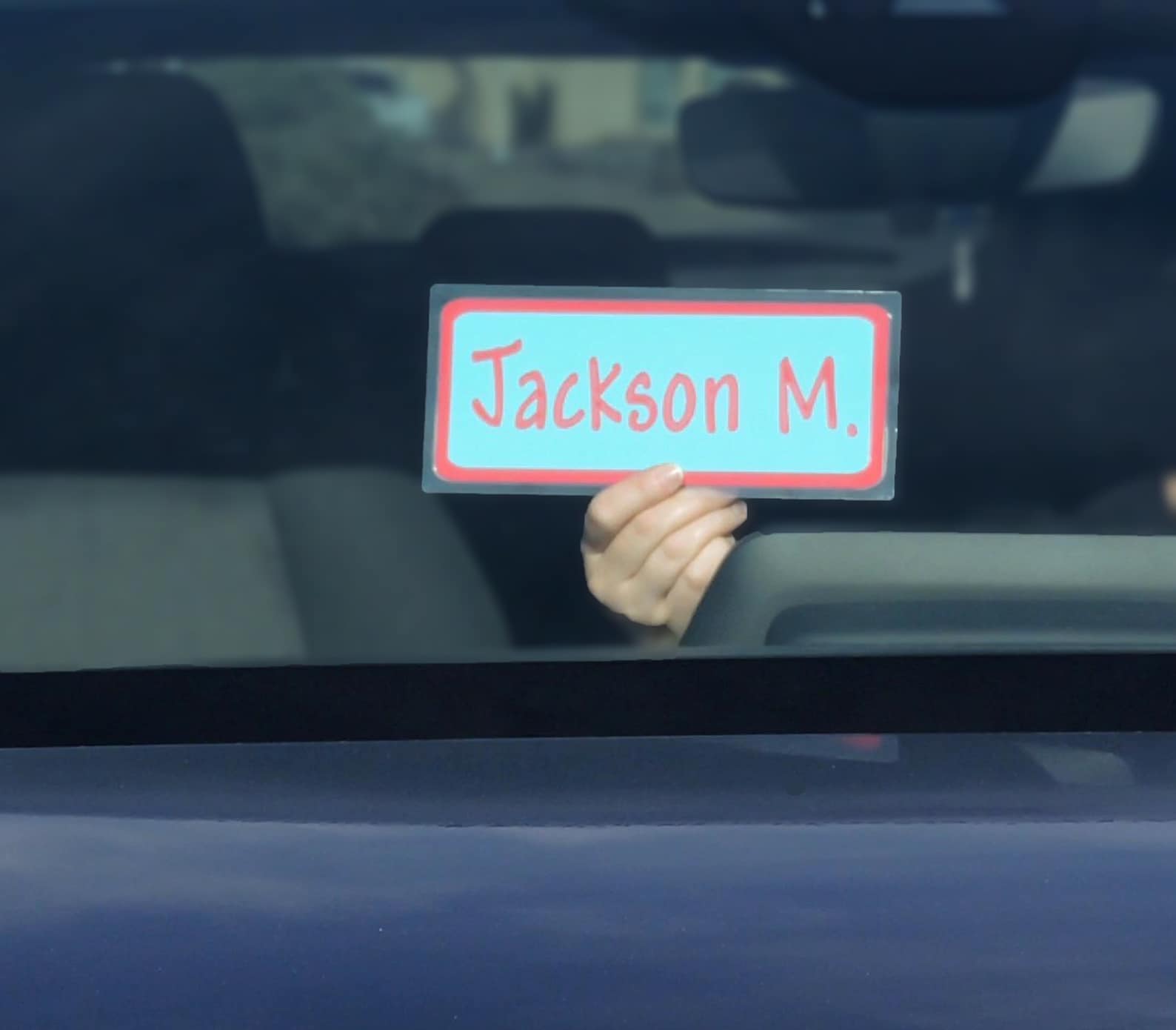 Small Student Pick-up Signs Car Rider Tags Student Name - Etsy