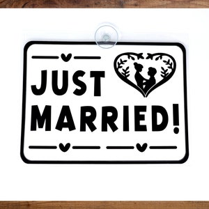 Large Just Married Signs Wedding Car Signs Signs for Cars - Etsy