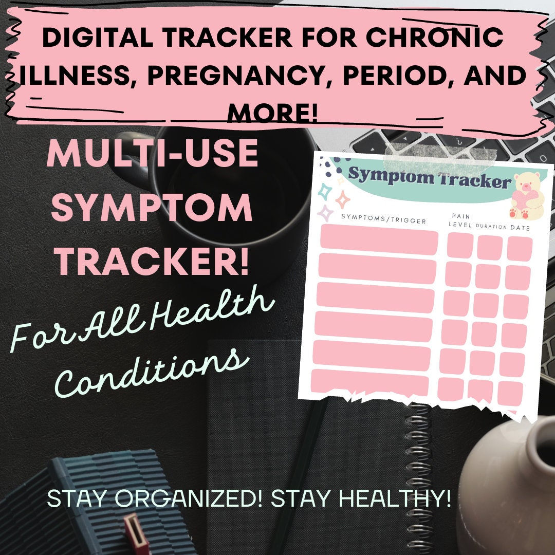 Printable Multiuse Symptom Tracker, Chronic Illness, PMS Symptom ...