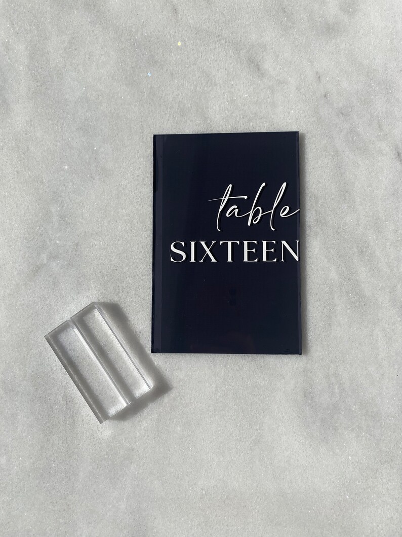 Acrylic Signage Table Numbers Place Cards Wedding Decor - Etsy