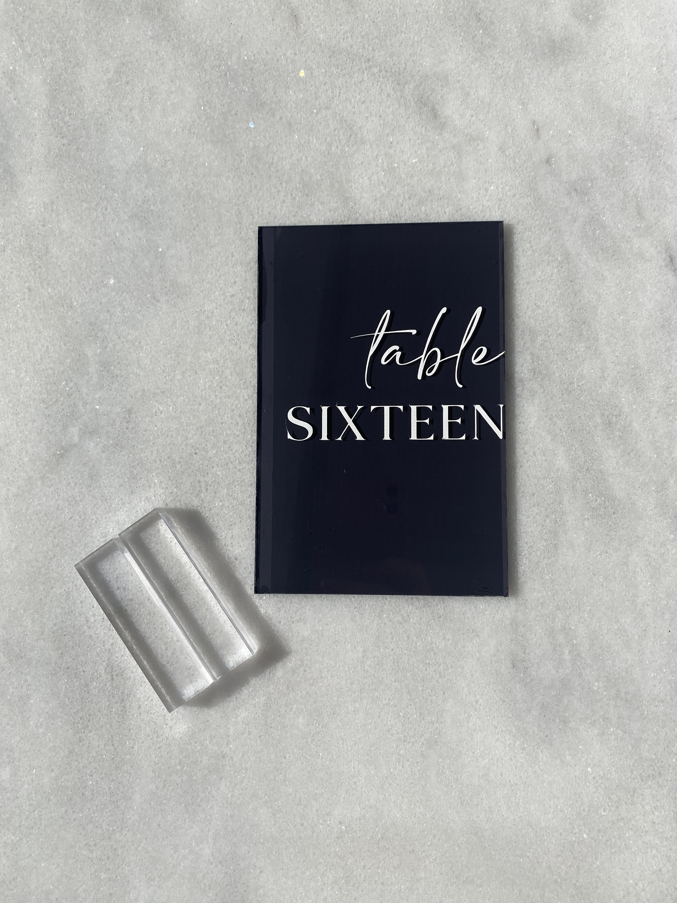 Acrylic Signage Table Numbers Place Cards Wedding Decor Modern Custom ...