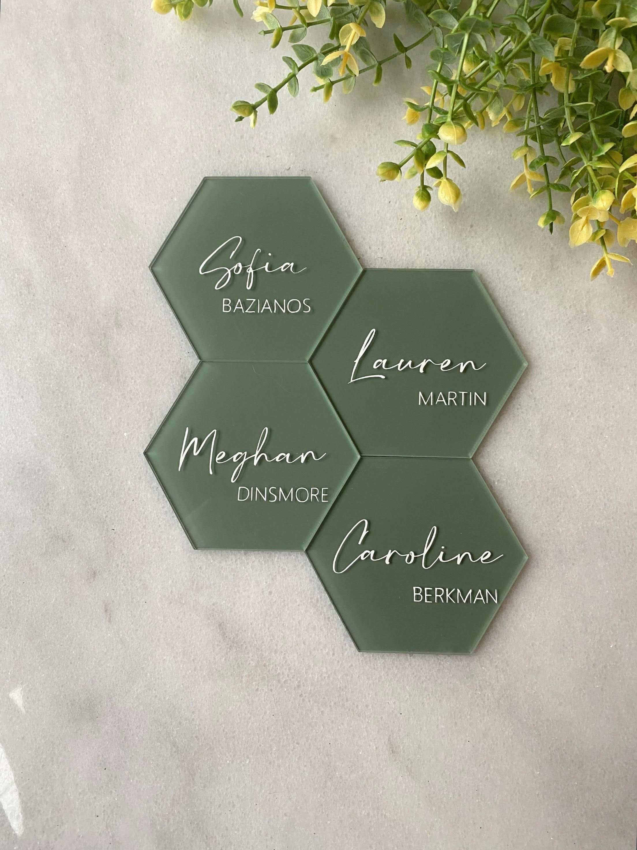 Acrylic Signage Place Cards Wedding Decor Modern Custom - Etsy