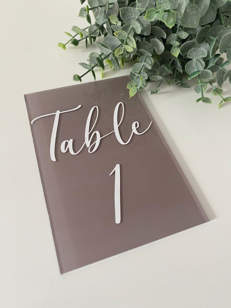 Acrylic Signage Table Numbers Place Cards Wedding Decor - Etsy