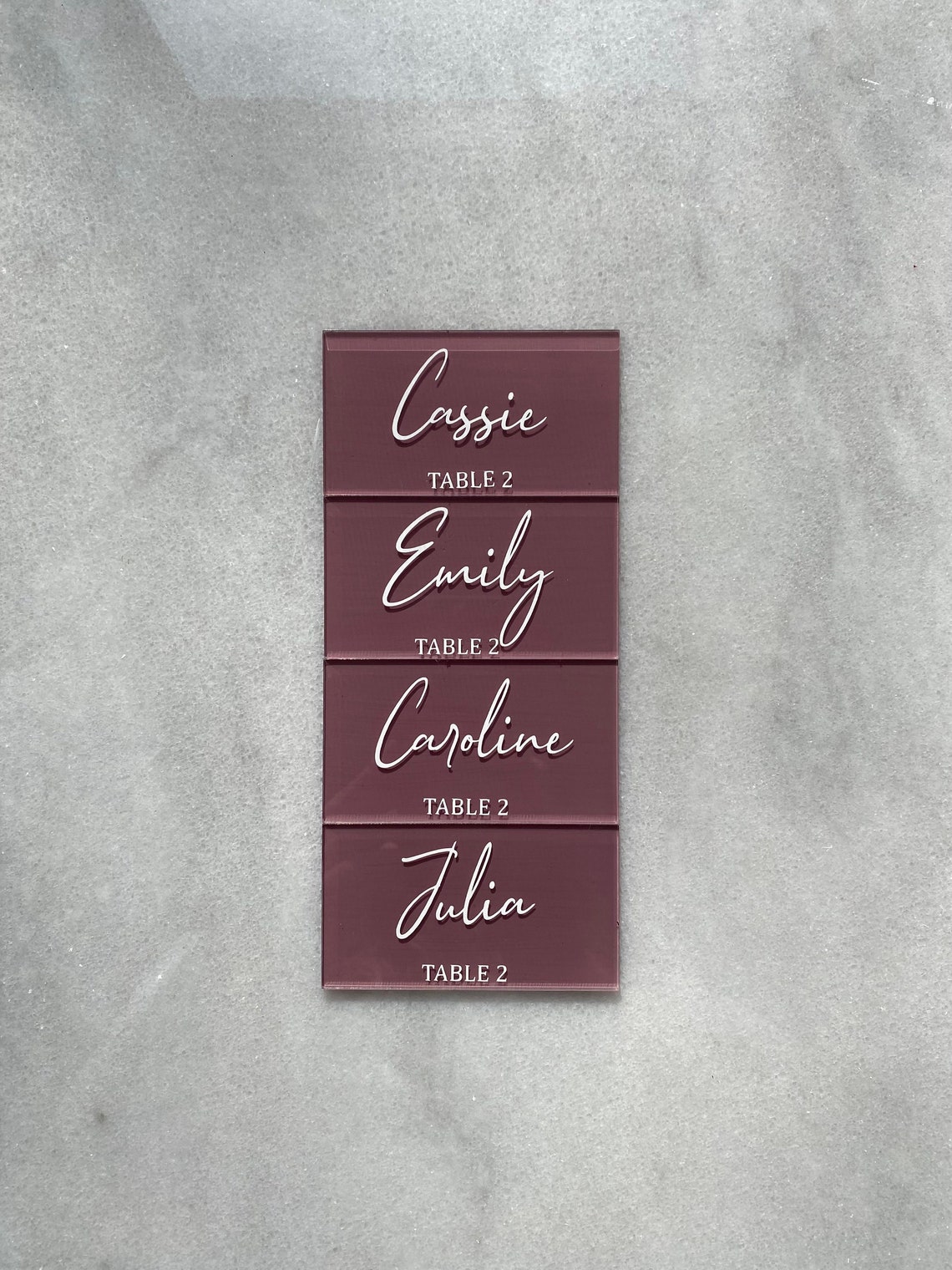 Acrylic Signage Place Cards Wedding Decor Modern Custom - Etsy