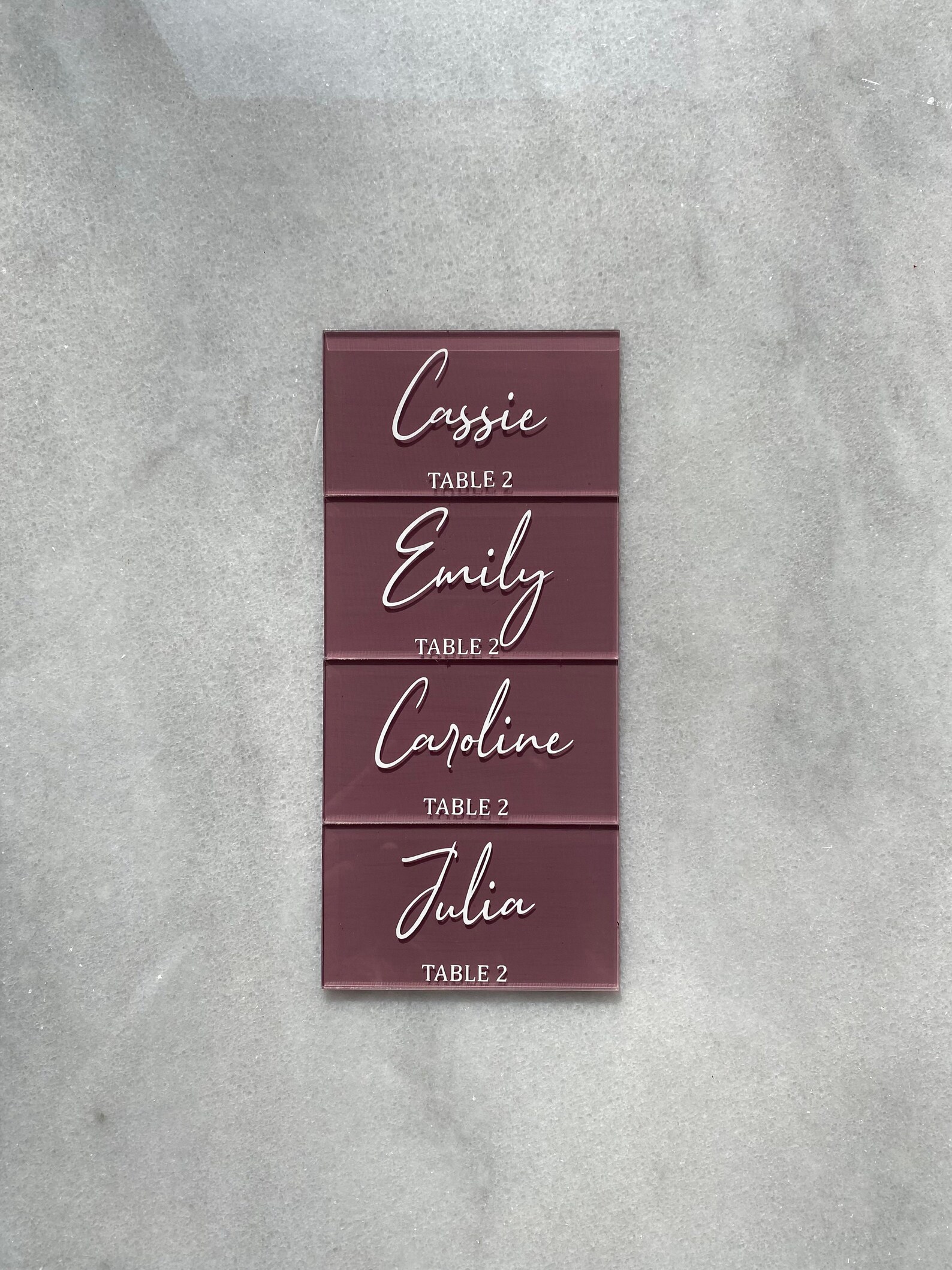 Acrylic Signage Place Cards Wedding Decor Modern Custom - Etsy