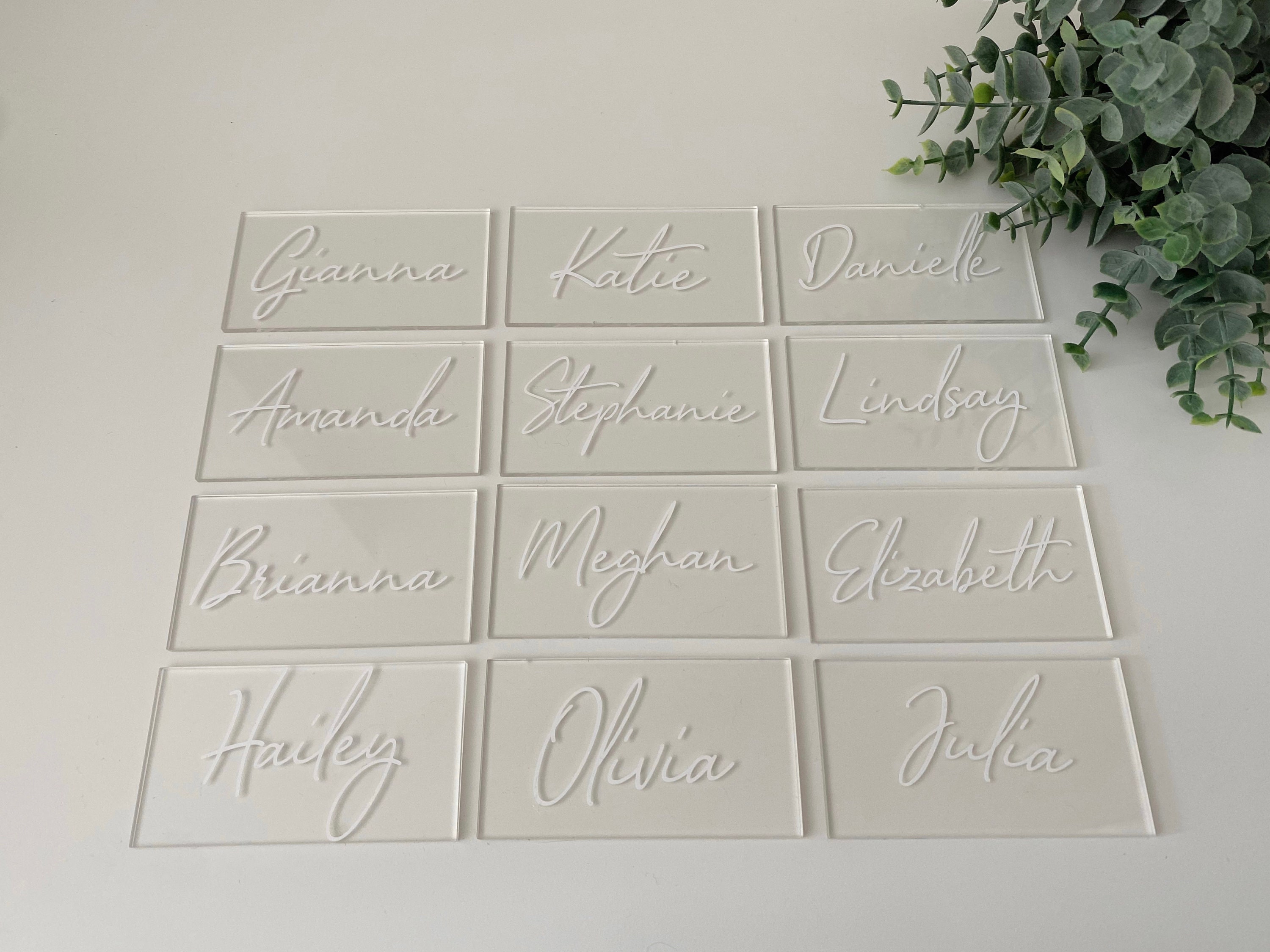Acrylic Signage Place Cards Wedding Decor Modern Custom - Etsy
