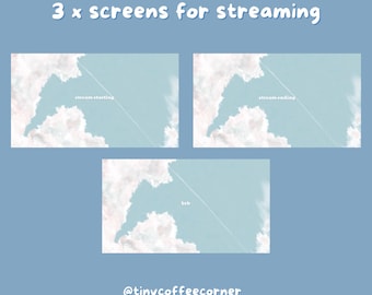 4 X Simple Animated Twitch Screens / Twitch Streamer / Simple Overlay ...