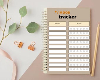 MOOD TRACKER PRINTABLE, Customize, Mood Calendar, Kids, Yearly Calendar ...