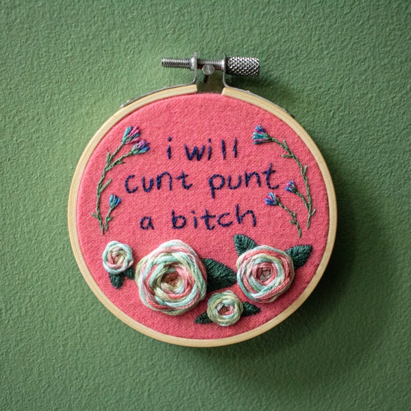 Profanity Embroidery - Etsy