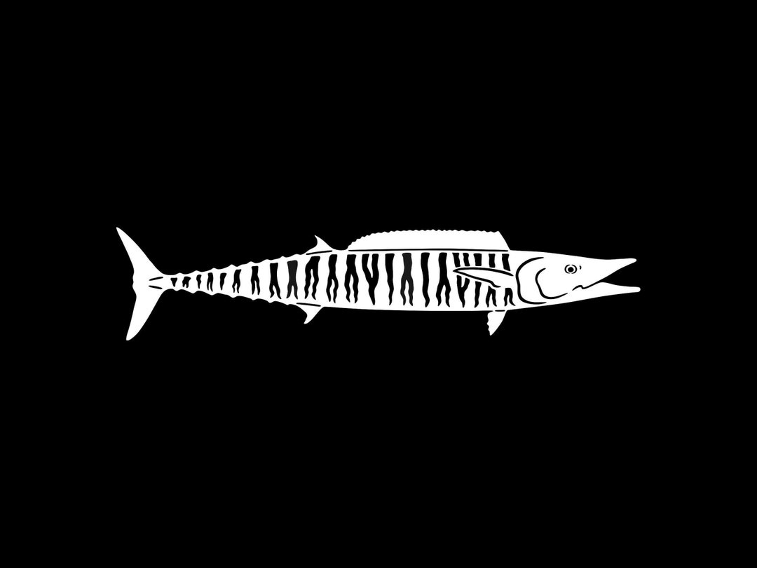 Wahoo Sticker, Detailed Silhouette, Vinyl Decal, Fish Sticker, Ono ...