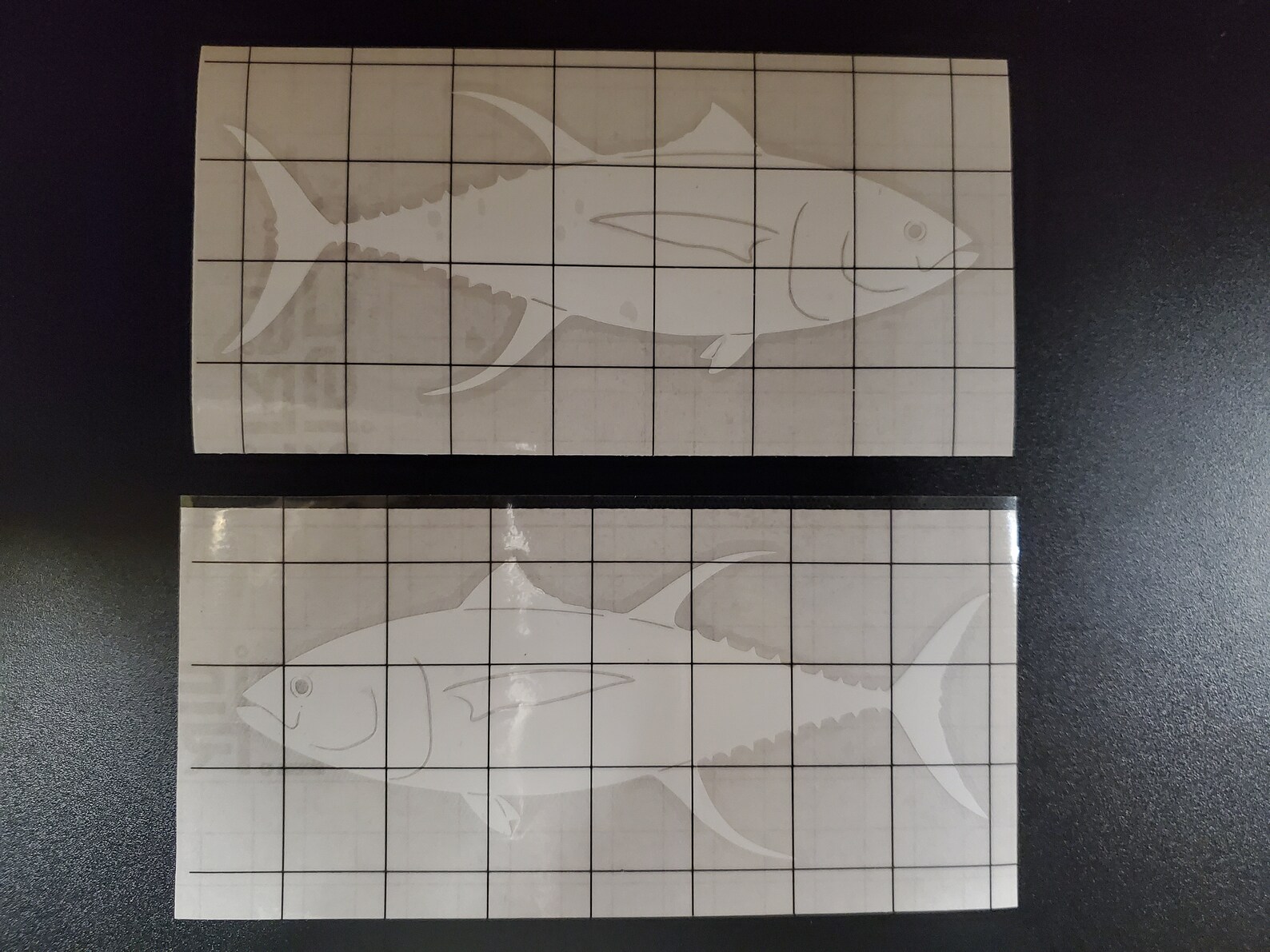 Yellowfin Tuna, YFT White Vinyl Decal. Detailed Silhouette. Fish ...