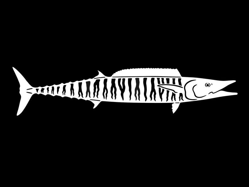 Wahoo Sticker, Detailed Silhouette, Vinyl Decal, Fish Sticker, Ono ...