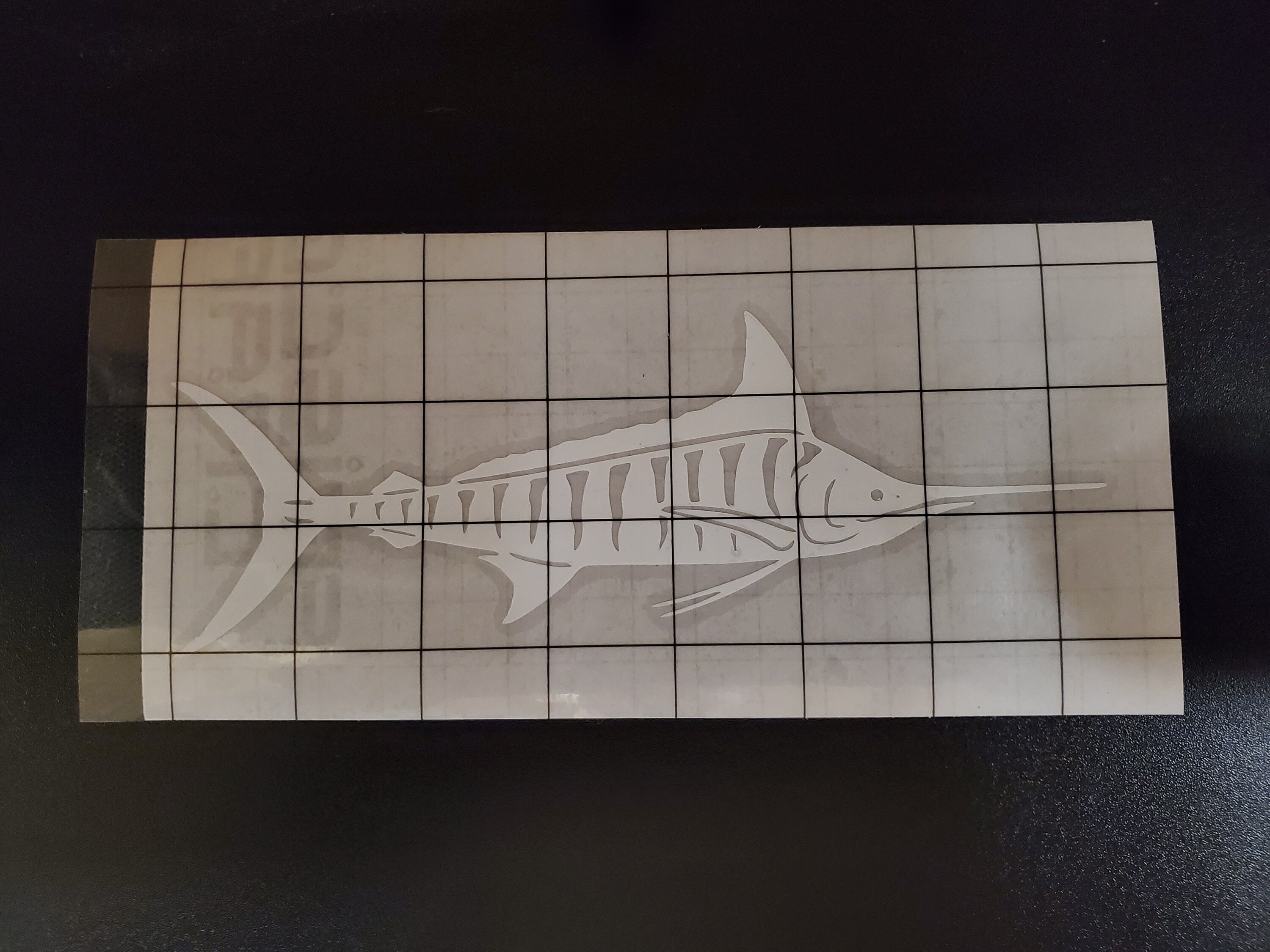 Striped Marlin Sticker, Detailed Silhouette, Vinyl Fish Decal, Made in ...