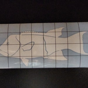 California Sheephead Sticker, Detailed Silhouette, Vinyl Fish Decal ...
