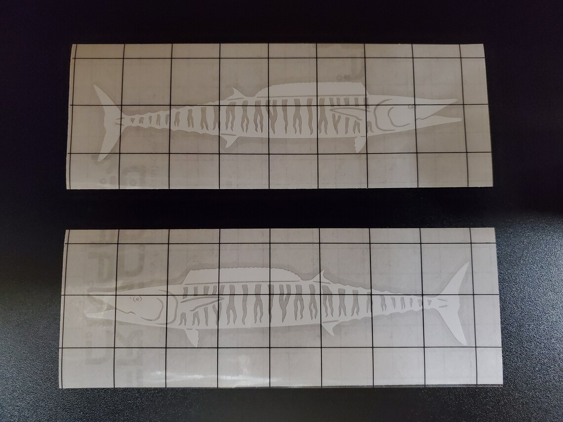 Wahoo Sticker, Detailed Silhouette, Vinyl Decal, Fish Sticker, Ono ...