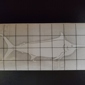 Black Marlin Sticker, Detailed Silhouette, Vinyl Fish Decal, Made in U ...