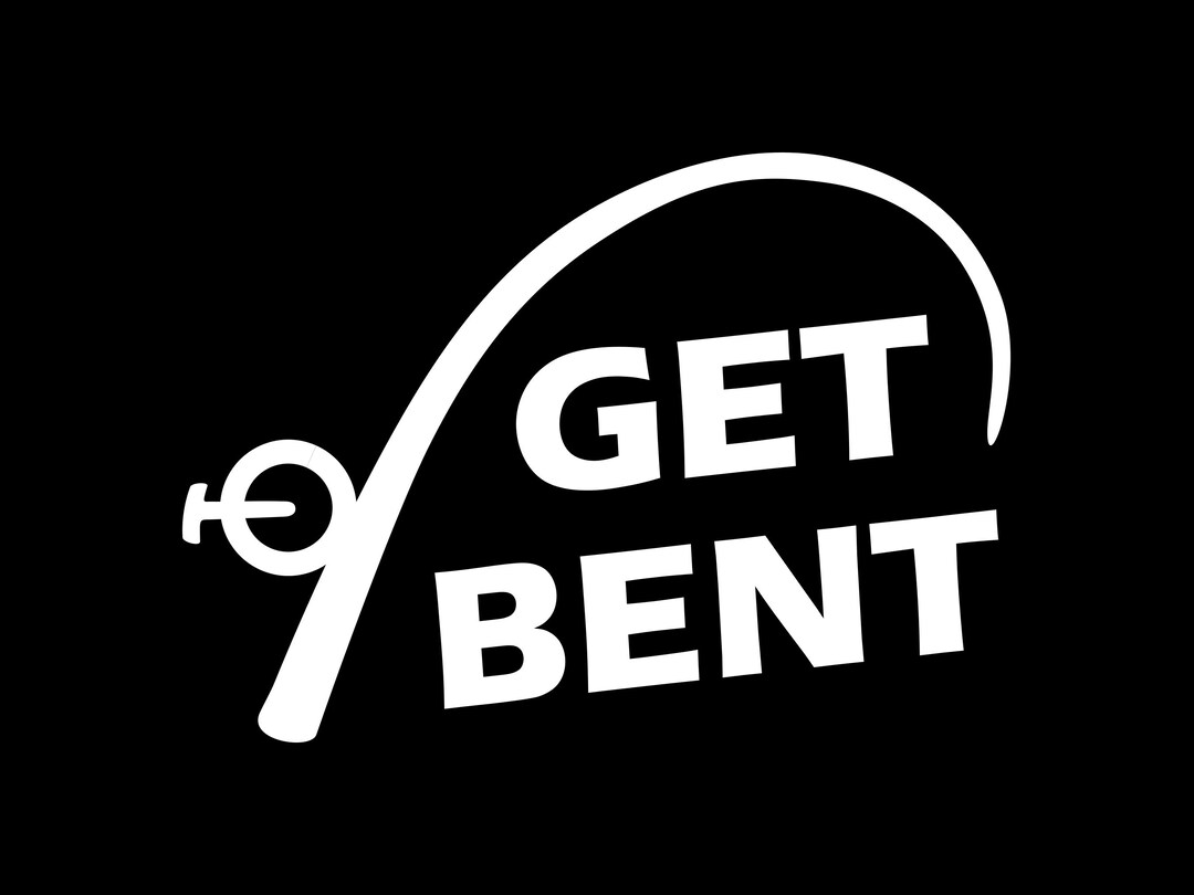 Get Bent Sticker, Detailed Silhouette, White Vinyl Decal, Fish Sticker ...