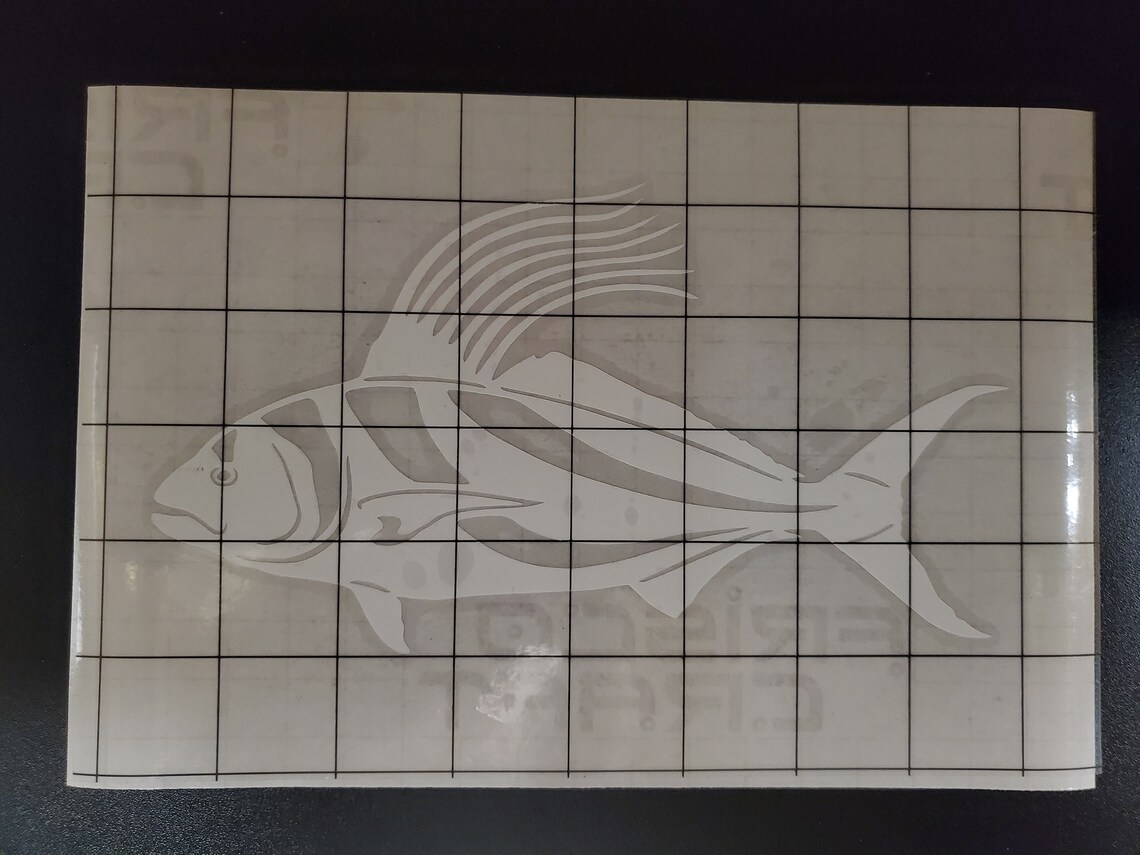 Roosterfish White Vinyl Decal Saltwater Fishing Sticker - Etsy
