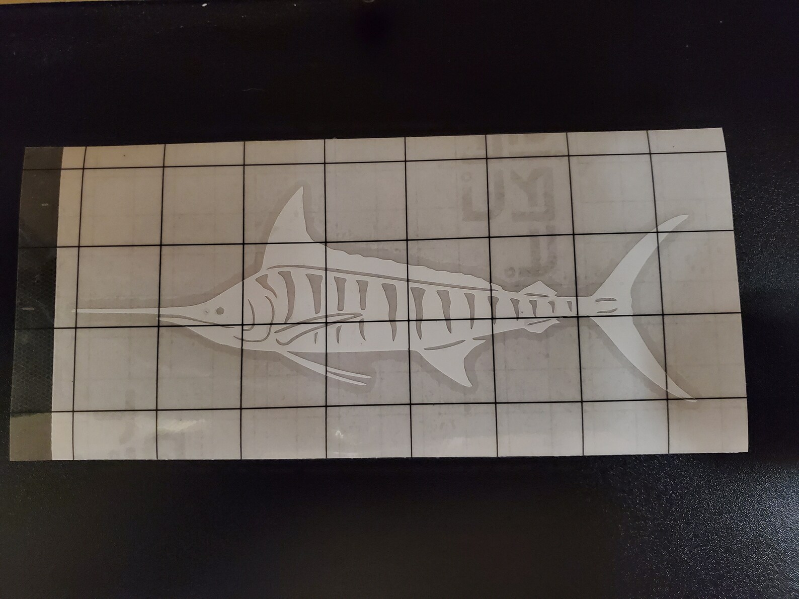 Striped Marlin Sticker, Detailed Silhouette, Vinyl Fish Decal, Made in ...