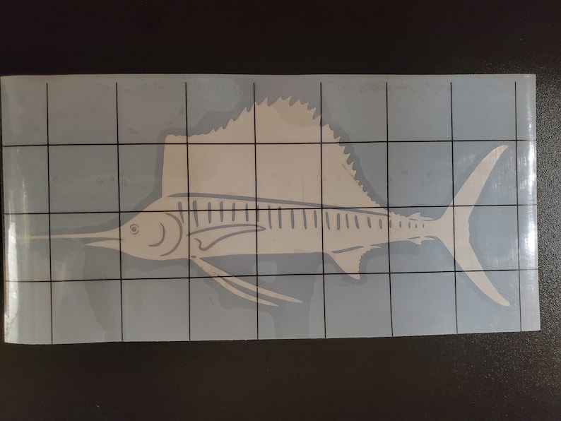 Sailfish Sticker, Detailed Silhouette, Vinyl Fish Decal, Made in U.S.A ...