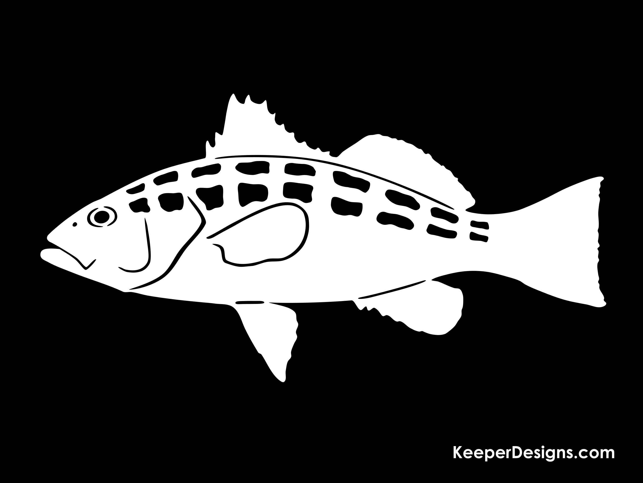 Calico Bass Decal, Kelp Bass, Silhouette Sticker, Vinyl Decal, Fish ...