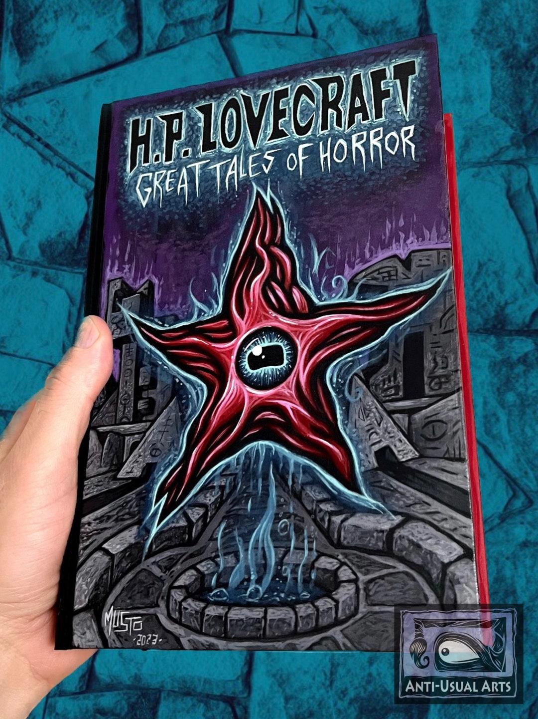 H.P. Lovecraft Book With Unique Hand Painted Cover. Signed by Artist - Etsy