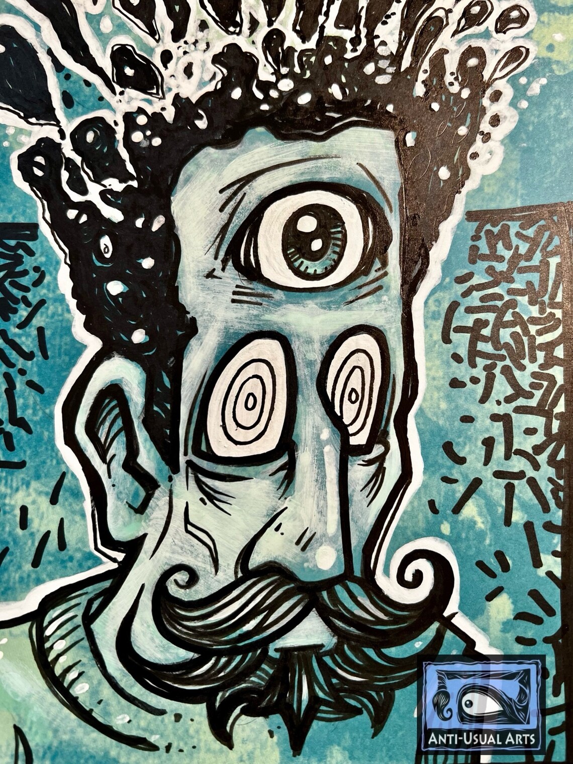 Psychedelic Original Drawing. Psytrance Inspired Trippy Art. - Etsy