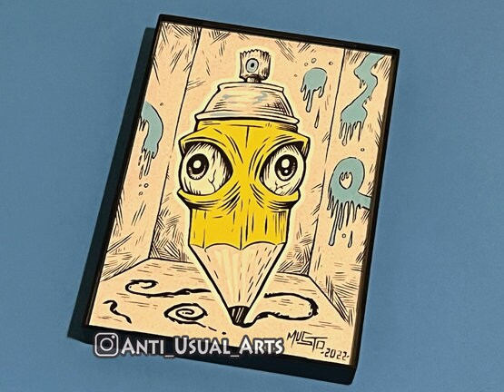 Pencil + Spray Paint Can = Mr. Sprencil. Original Graffiti Inspired Art ...