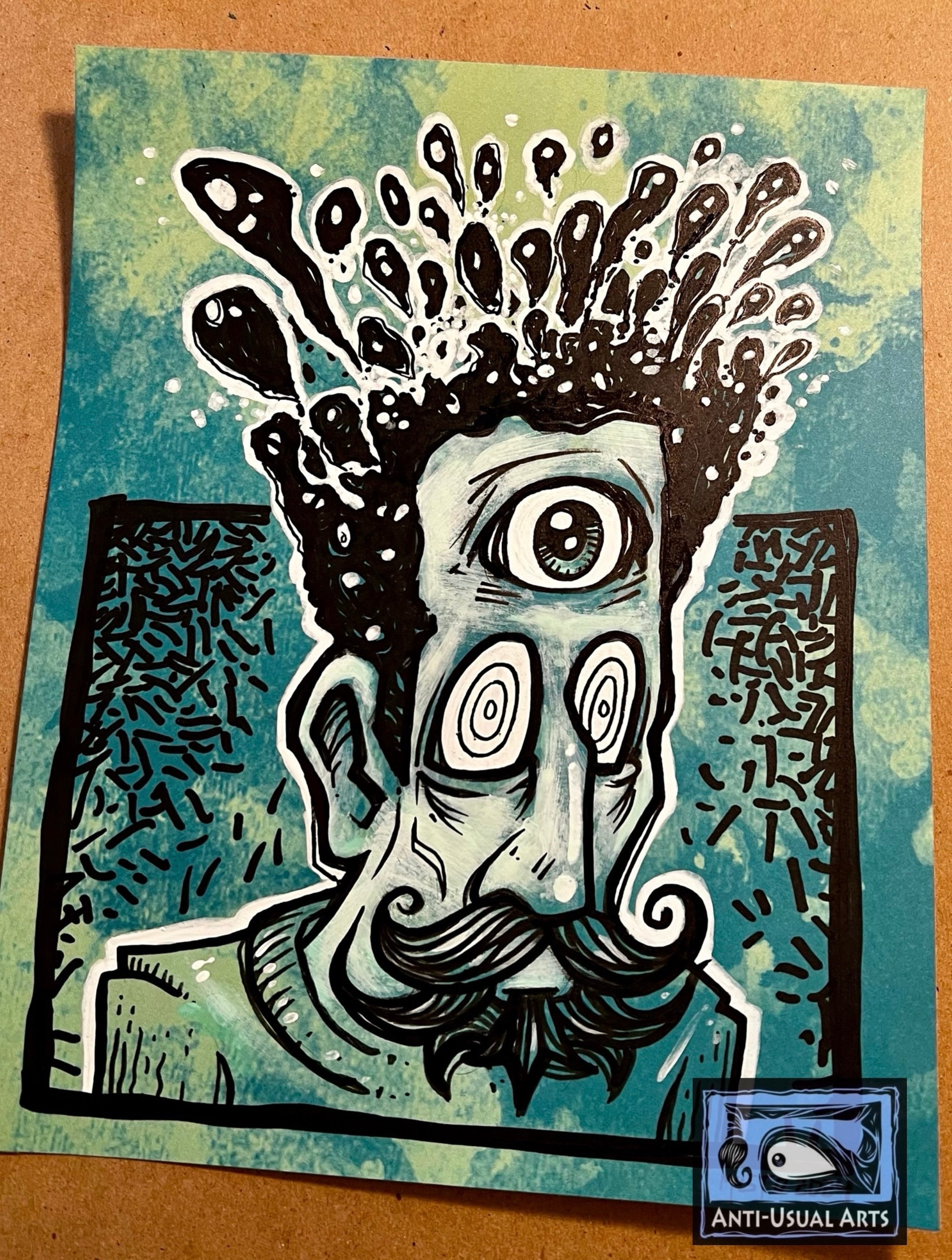 Psychedelic Original Drawing. Psytrance Inspired Trippy Art. - Etsy