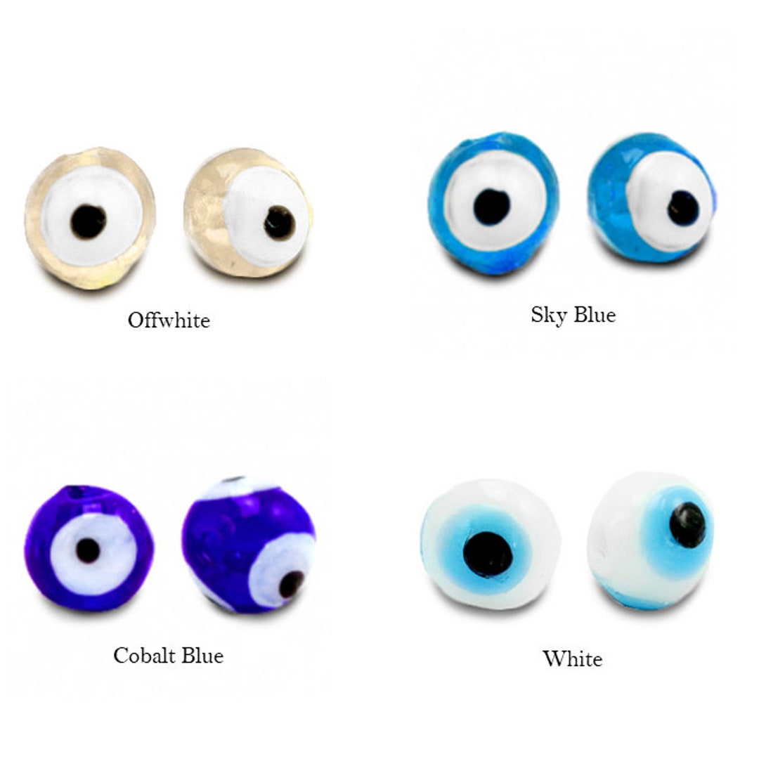 10 Pieces Glass Bead Eye, Nazar, Glass Bead 6 Mm, Glass Bead Eye Nazar ...