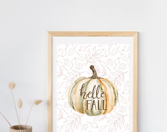 Pastel Fall Digital Download Wall Art | Cute Fall Digital Download ...