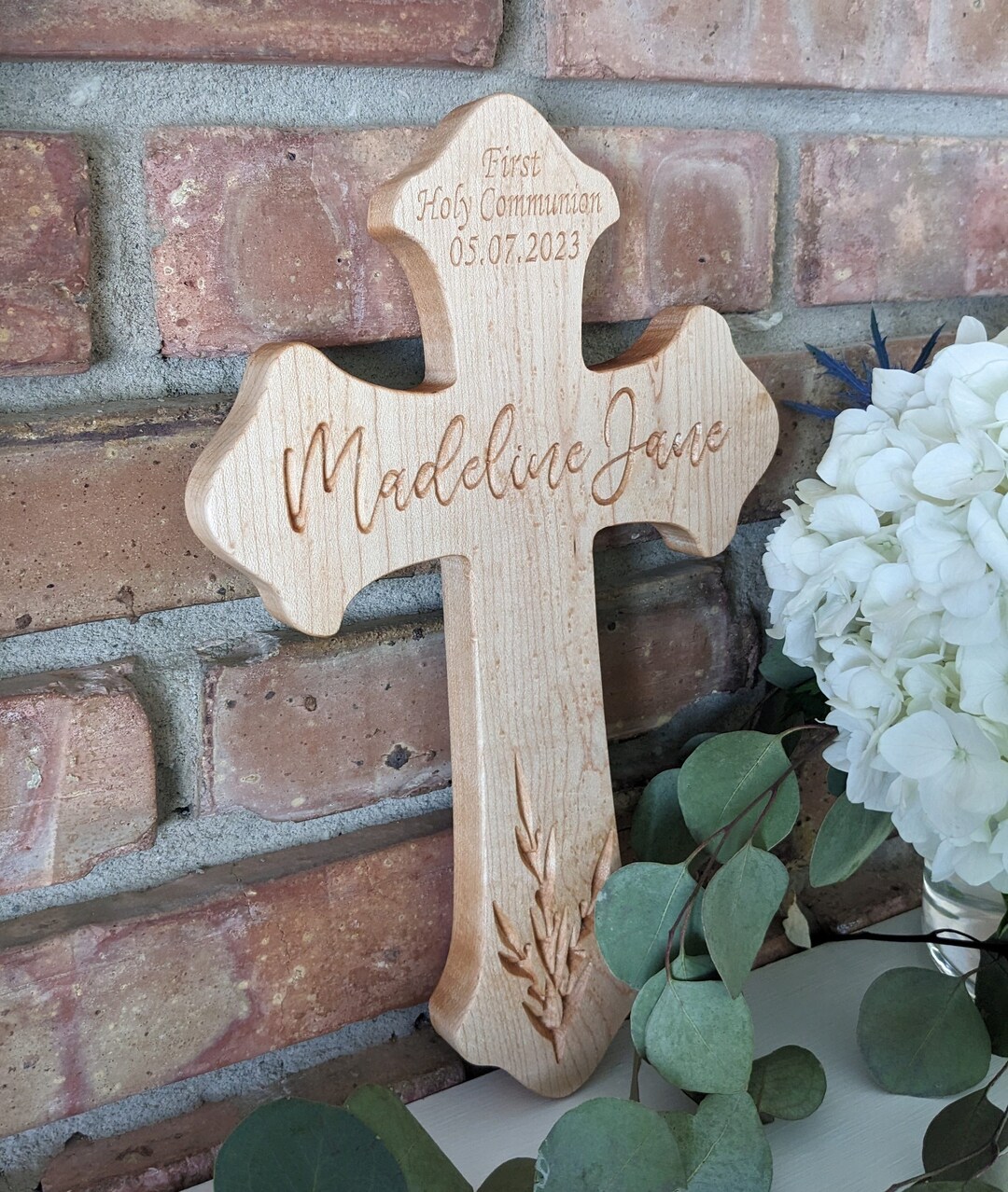 Custom Name Cross, Personalized Wall Cross, for Sacrament Gift, Baptism ...