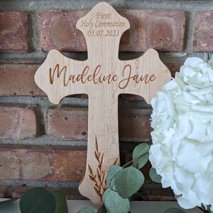 Custom Name Cross, Personalized Wall Cross, for Sacrament Gift, Baptism ...