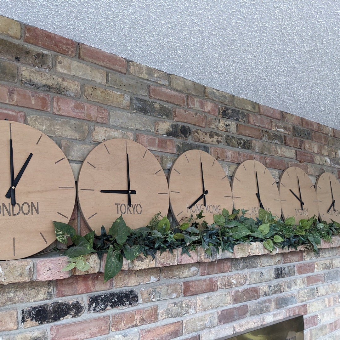 Custom Wooden Engraved Clock 16 Inch Wall Clock Personalized - Etsy