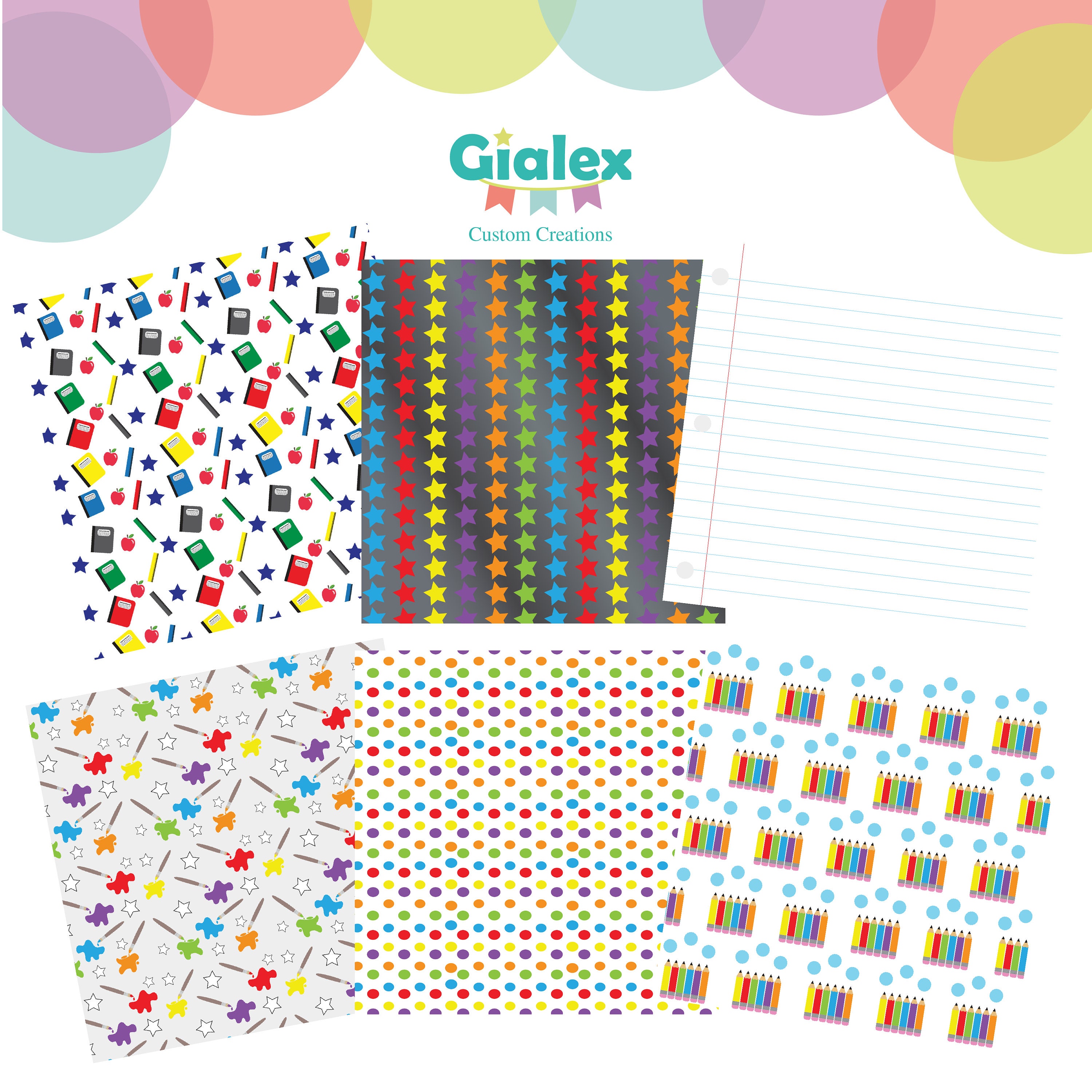 Back to School Digital Paper, Back to School Digital Background, Back ...