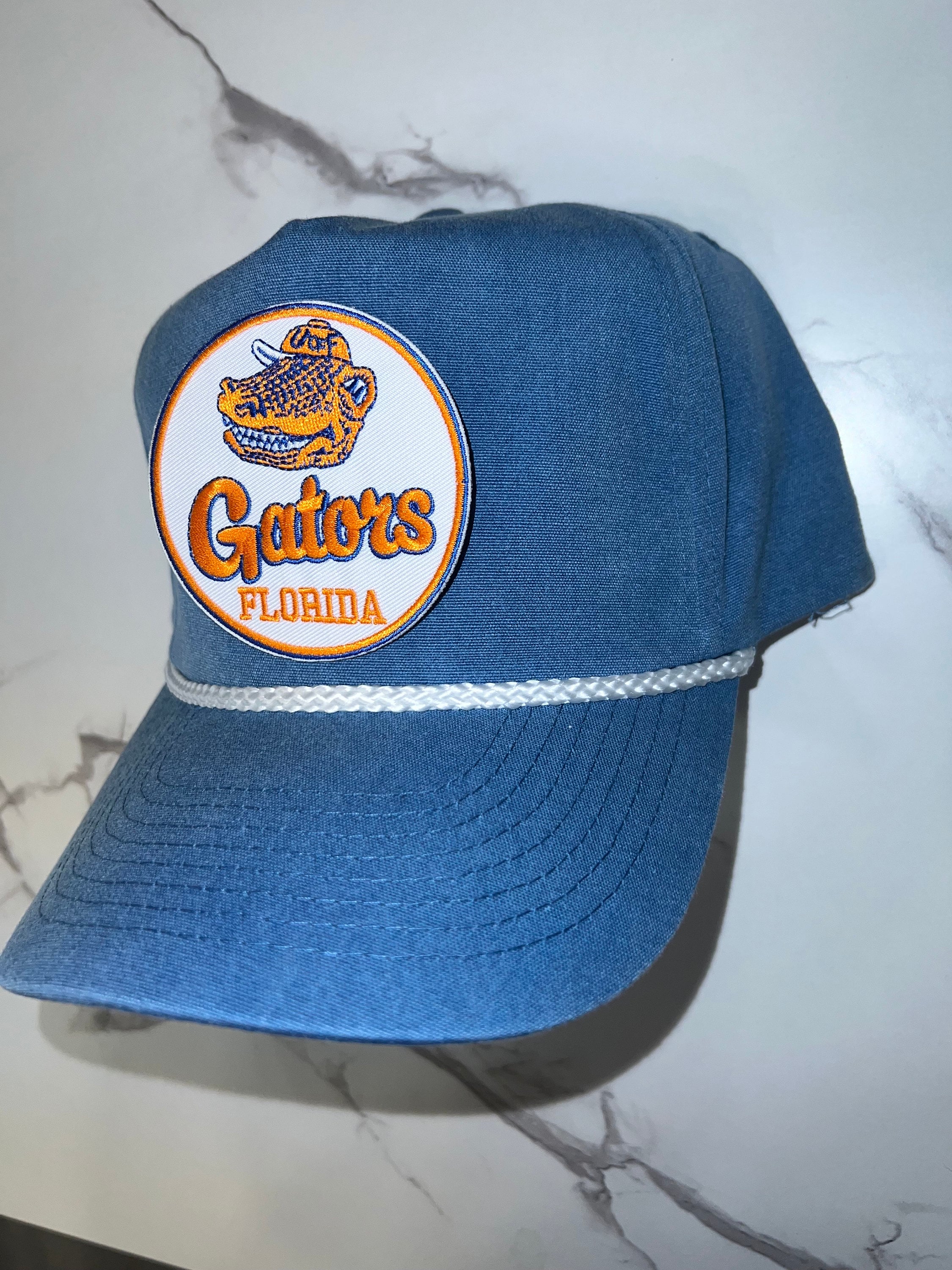 University of Florida Gators Blue White Rope Retro Vintage Patch Logo ...