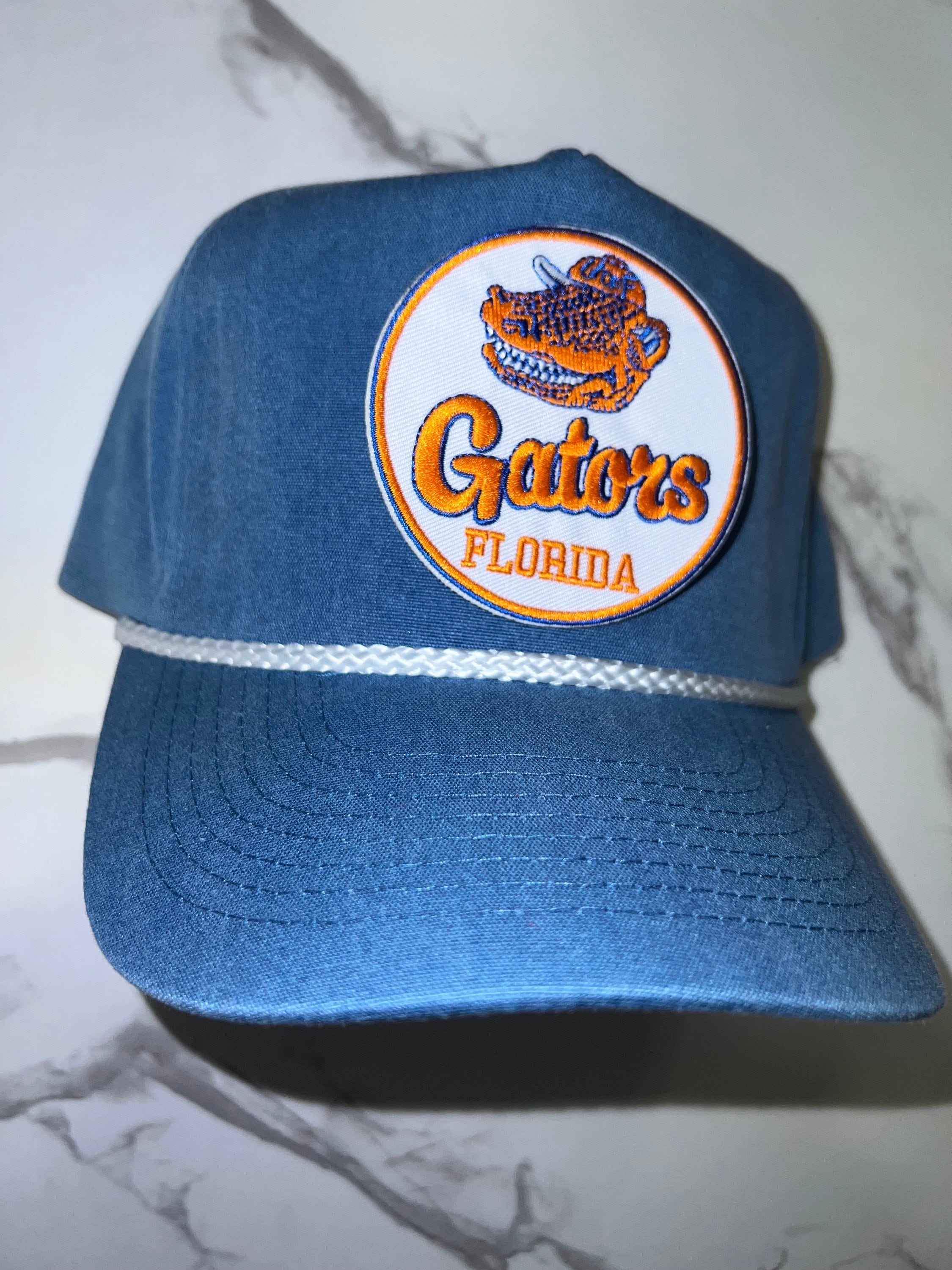University of Florida Gators Blue White Rope Retro Vintage Patch Logo ...