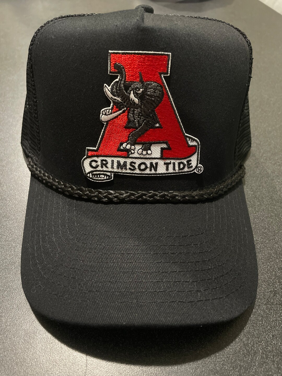 Alabama Crimson Tide Roll Tide Trucker Hat Cap Black Rope Snapback ...