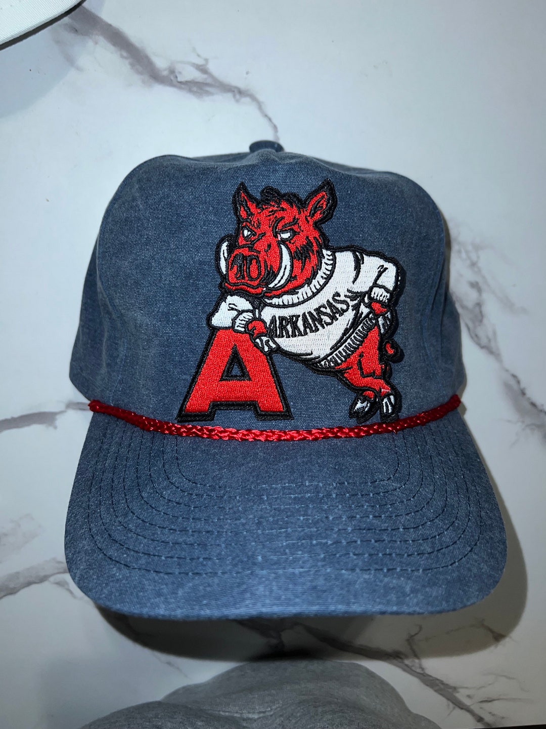 Arkansas Razorbacks Hogs Leaning A Retro Vintage Patch Logo Woo Pig ...